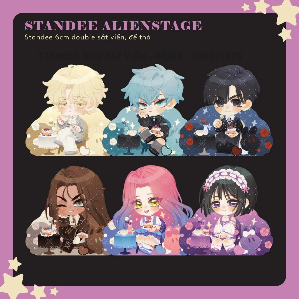 FULLSET STANDEE Alien Stage ALNST TEA PARTY - free sticker set - cute ...