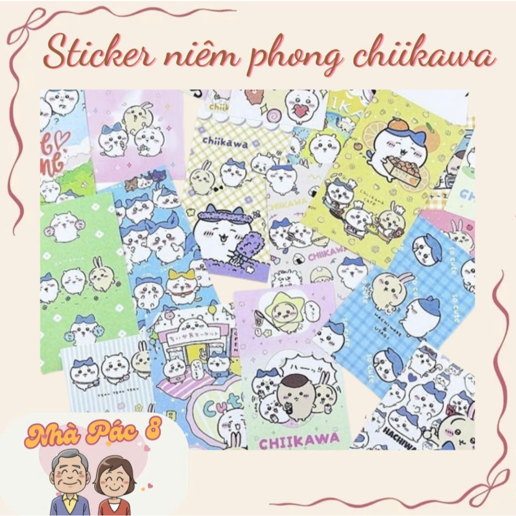 CHIIKAWA SEALING STICKER PACKAGE SEALING STICKER MIX MANY MODELS SET OF ...