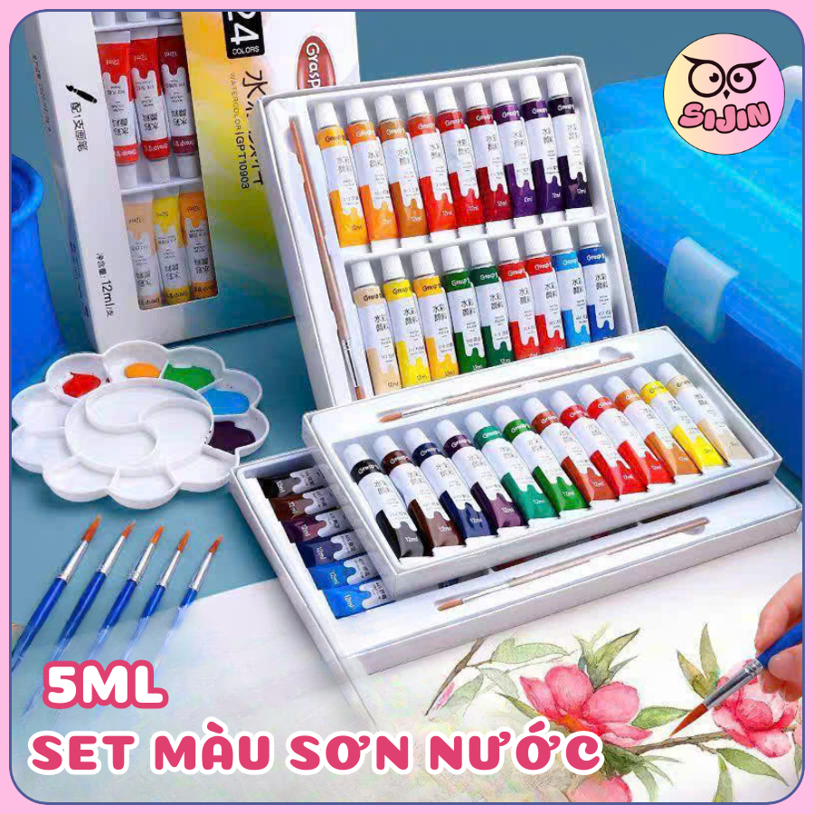 Professional Water Paint Color Set, Set of 12/18/36 Water Paint Colors ...