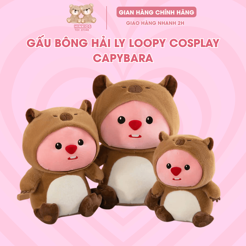 Loopy Beaver Teddy Bear cosplay Capybara, Loopy cosplay Capybara ...