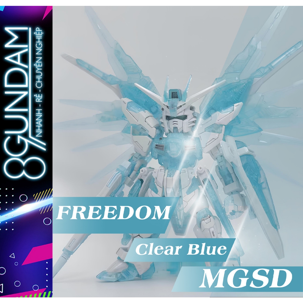 MGSD Freedom Fighter Clear Blue Color Assembly Model (with base clear ...