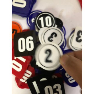 SIDE NUMBER 5cmx5cm MICA BLUE BACKGROUND WHITE NUMBERS, WHITE ...