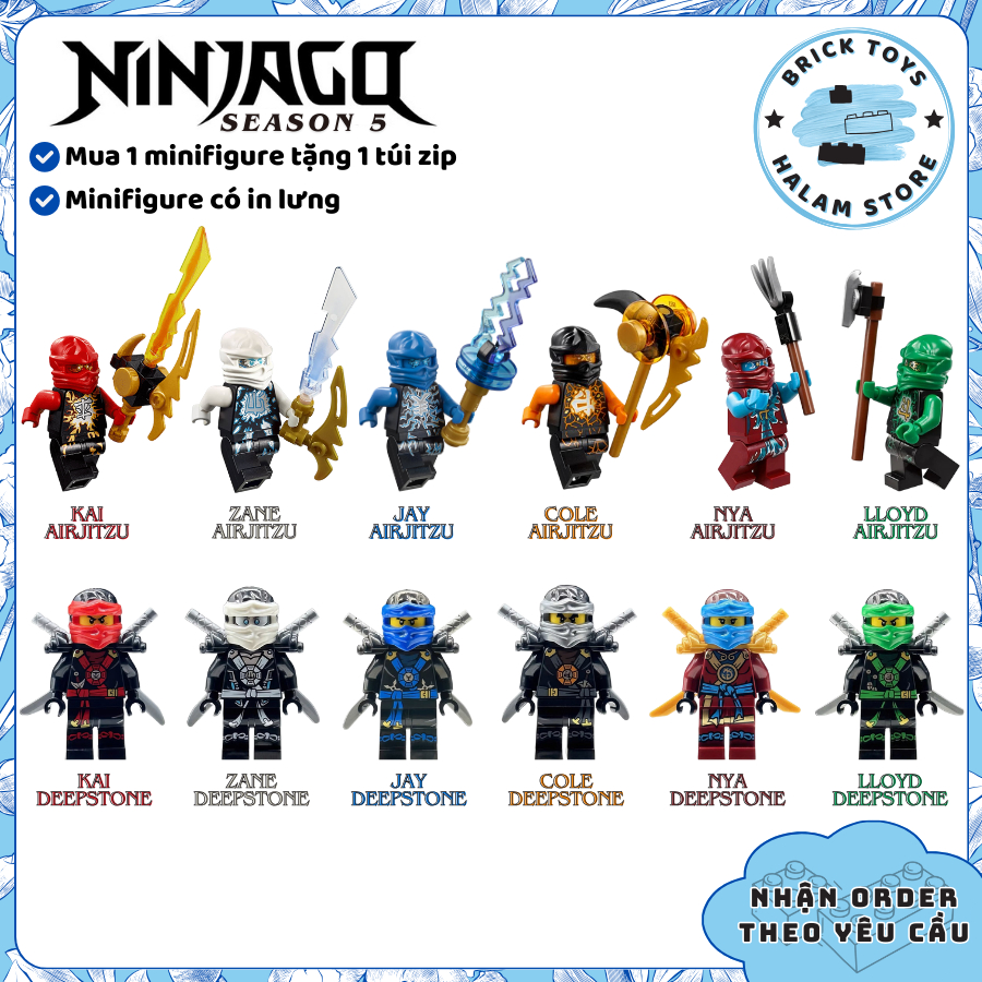 Ninjago Airjitzu minifigures assembly toy - ninja season 5 Deepstone ...
