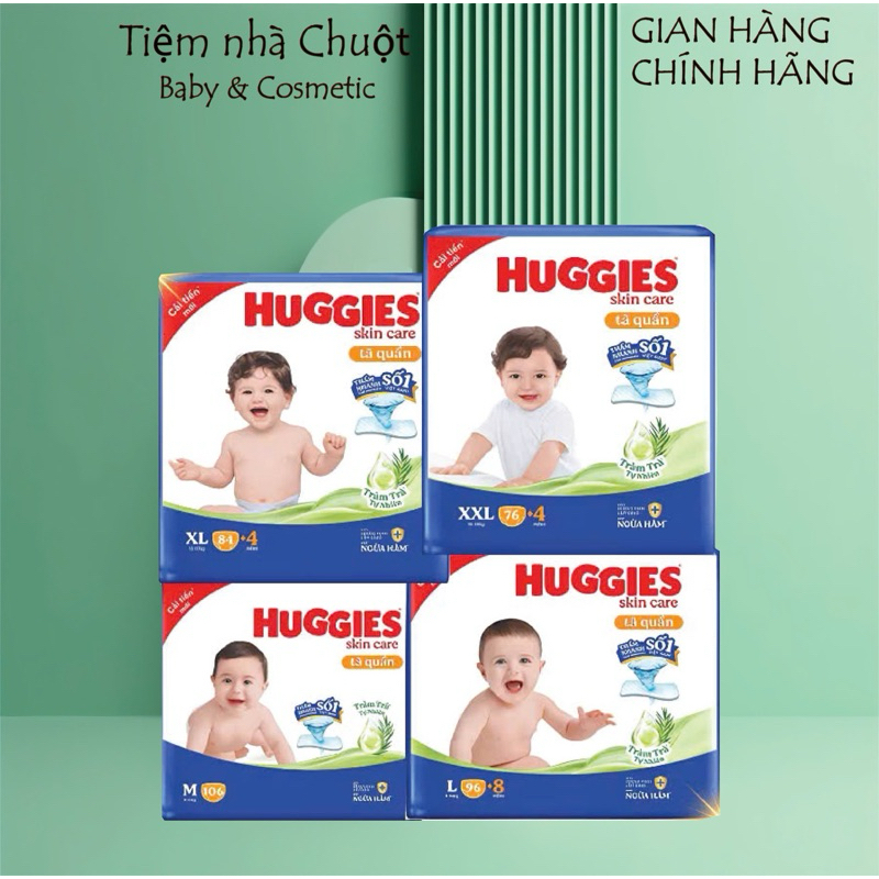 [Large Pack] Huggies Skincare Mega Jumbo Natural Tea Tree Diaper Pants ...
