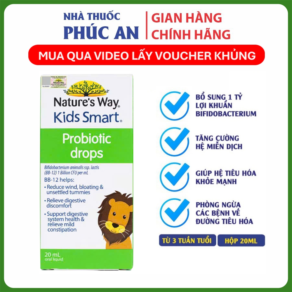 TPBVSK Nature's Way Kids Smart Drops Probiotic 20ml helps support digestion and boost immunity ...