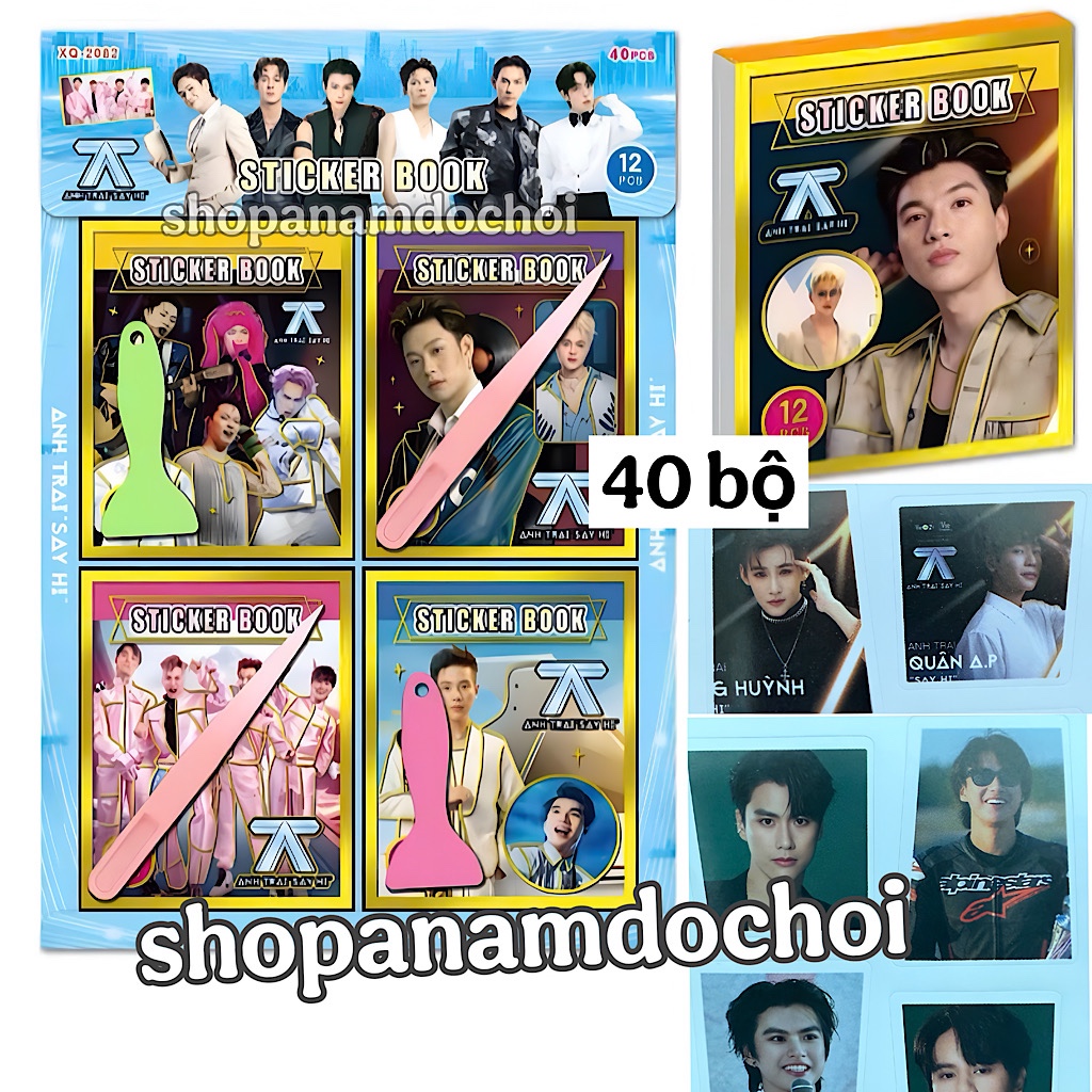 Tray of 40 sets of say hi brother stickers, Vietnamese handsome men ...