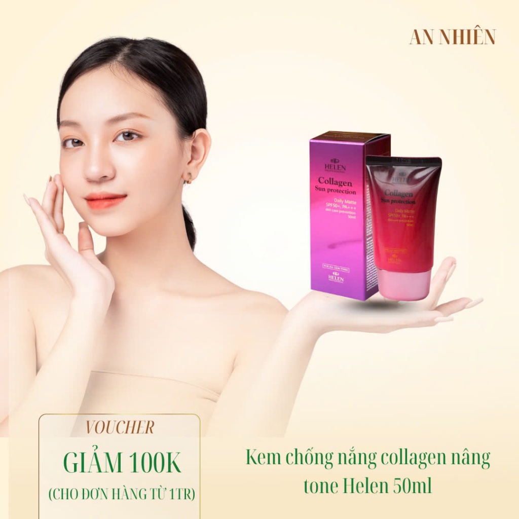 Helen tone-enhancing collagen sunscreen 50ml | Shopee Malaysia