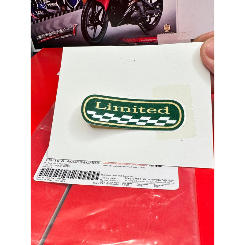 GENUINE YAMAHA GREEN BACKGROUND LIMITED ROUND STAMP 6.4CM | Shopee Malaysia
