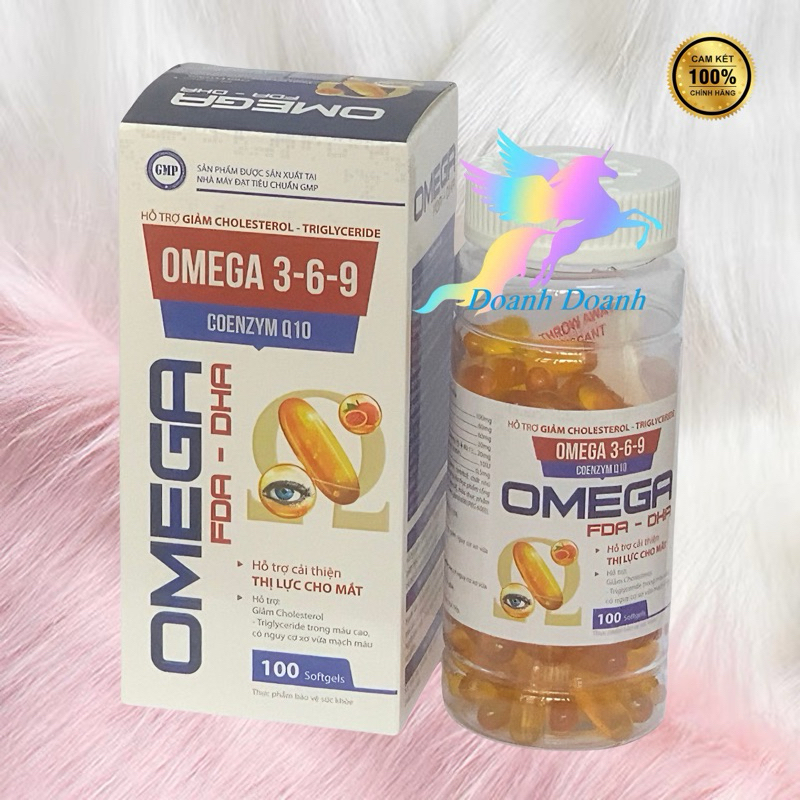 Omega 369 FDA Fish Oil Pills - DHA CoenzymeQ10 vinaphar 1, box of 100 ...