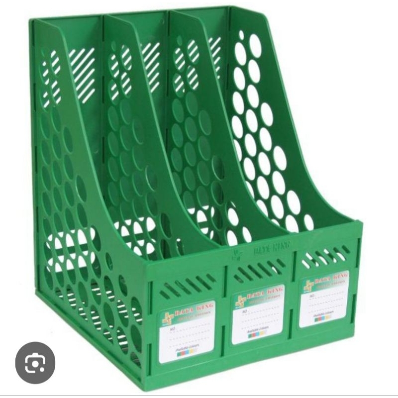 3 Compartment Plastic File Tray (Green) | Shopee Malaysia