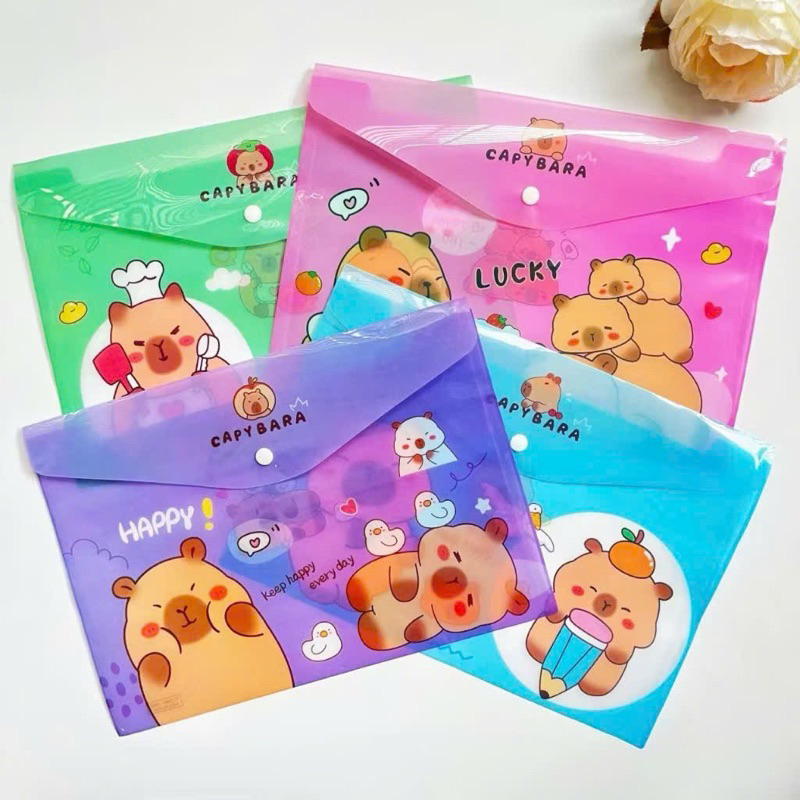 A4 paper bags, test paper bags, document bags shaped like Capybara ...