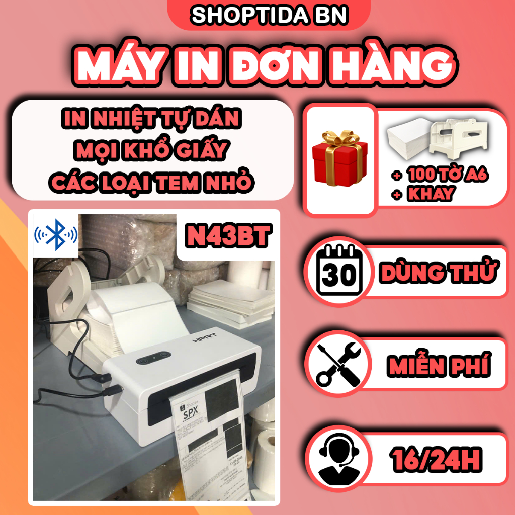 HPRT N43BT/SL43 order printer prints orders, logos, minicodes, delivery ...