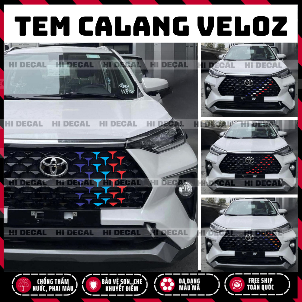 Veloz calang stickers, decorative Veloz car front decals create a ...