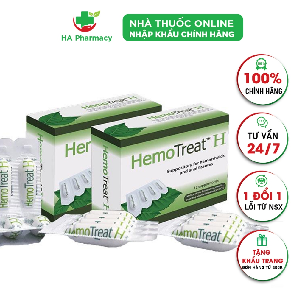 HEMOTREAT H hemorrhoid suppositories - Helps quickly relieve hemorrhoid ...