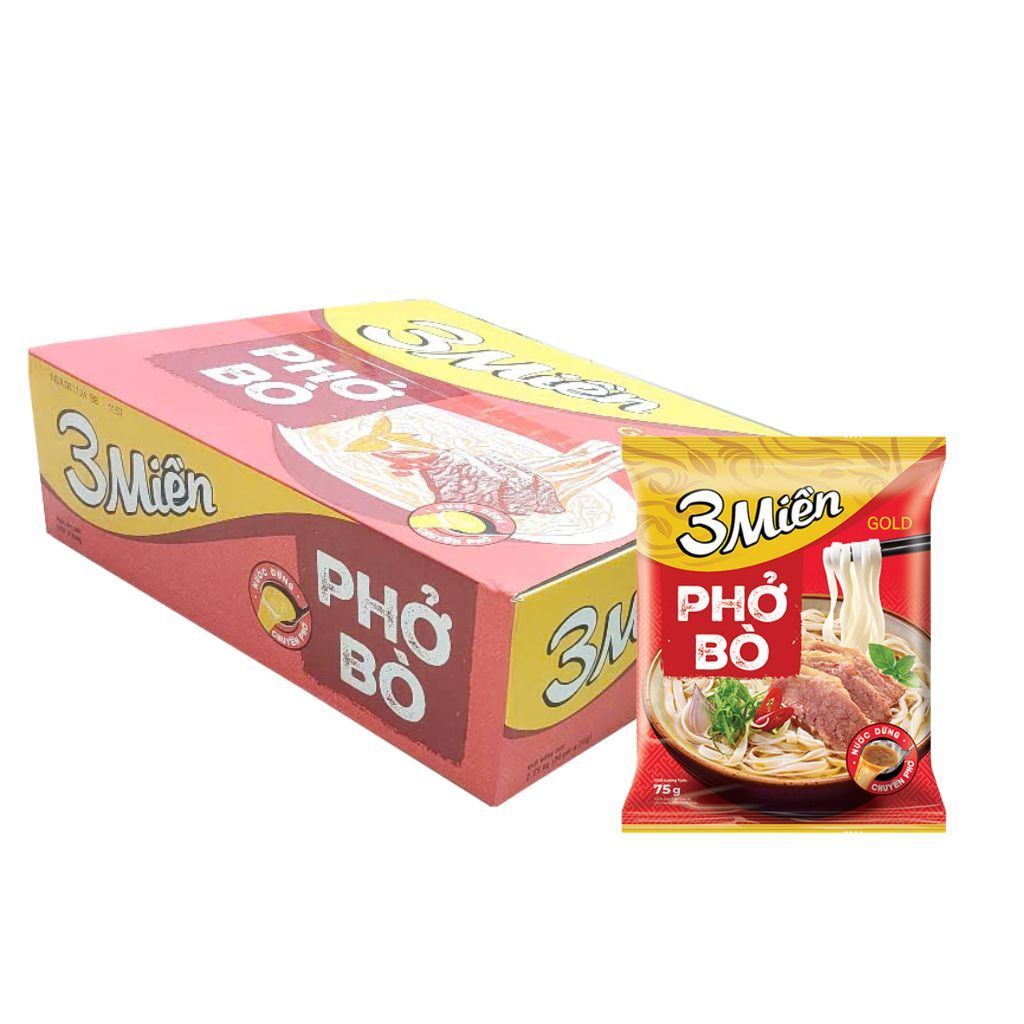 3 Mien Gold Pho Box Specialized Pho Broth 2 Flavors: Beef Pho, Chicken ...