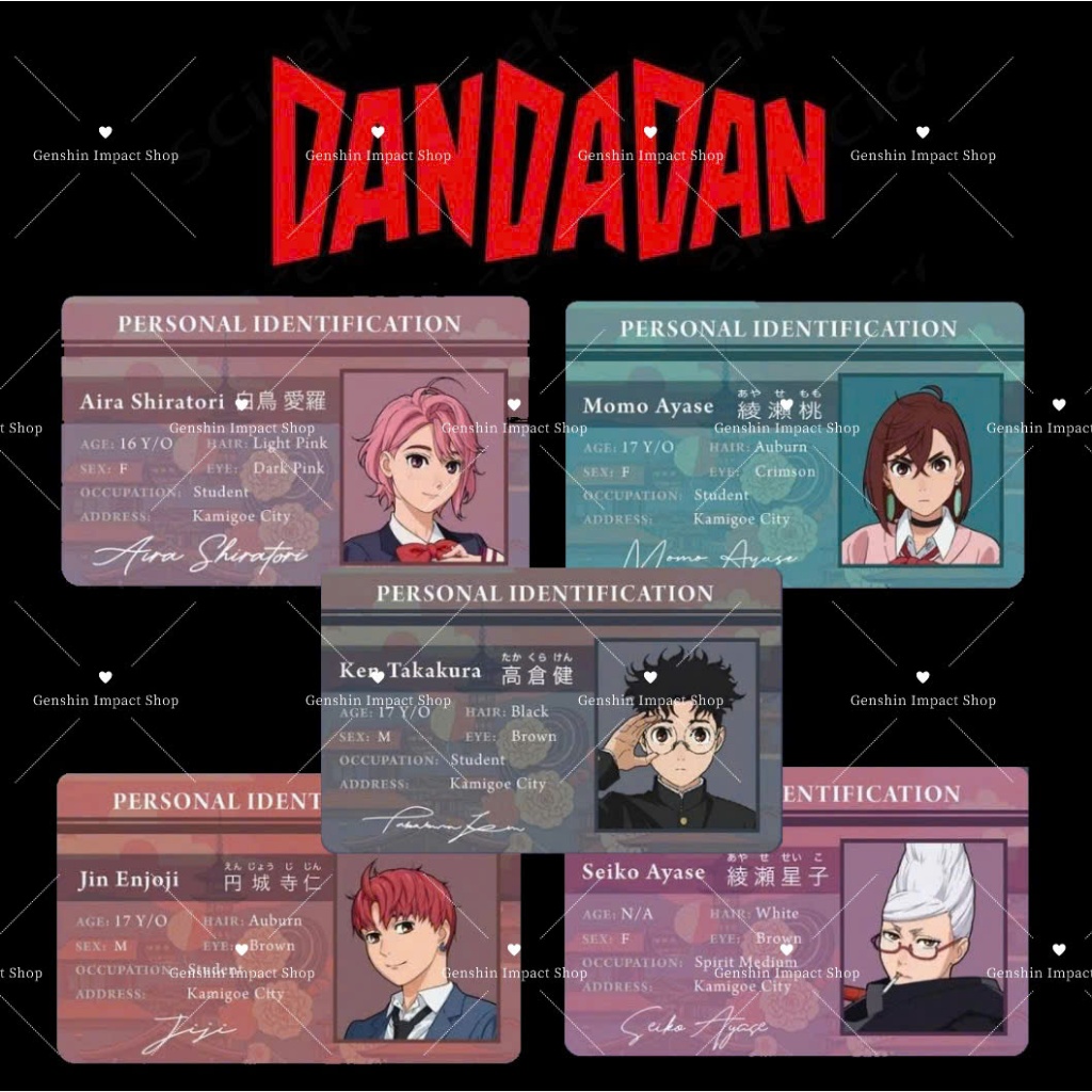 DANDADAN anime manga ID card photo | Shopee Malaysia