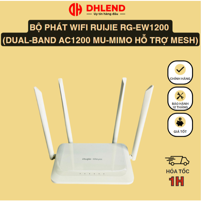 Ruijie RG-EW1200 WiFi Router (Dual-band AC1200 MU-MIMO supports Mesh ...