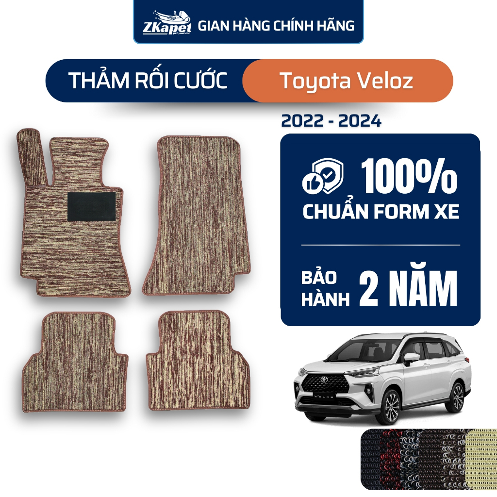 Toyota Veloz 2022 - 2024 ZKAPET car tangled floor mats (7 seats ...