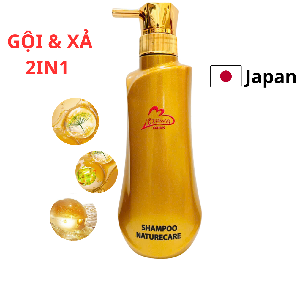 OZAWA Japanese 2-in-1 Shampoo and Conditioner for smooth hair, cleans ...