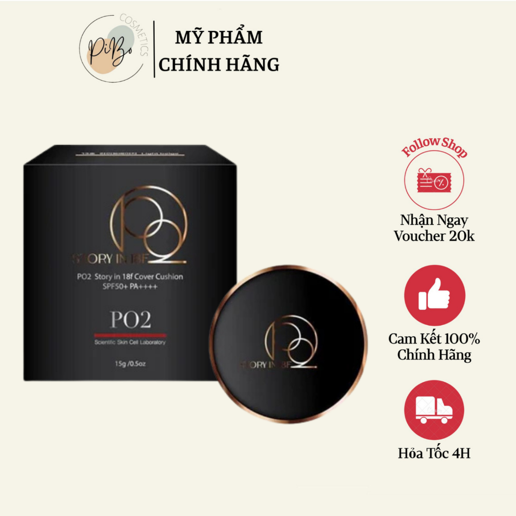 PO2 Story In 18F Cover Cushion Thin, Light, Long Lasting Color SPF50+ PA+++ 15g | Shopee Malaysia