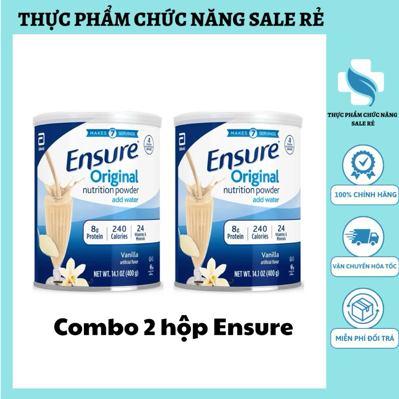 Combo of 2 boxes of Ensure Original Nutrition Powder USA vanilla flavor ...