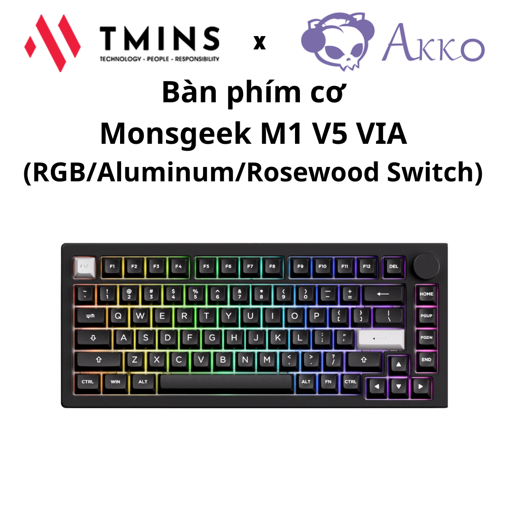MonsGeek M1 V5 VIA White On Black mechanical keyboard - Genuine product ...