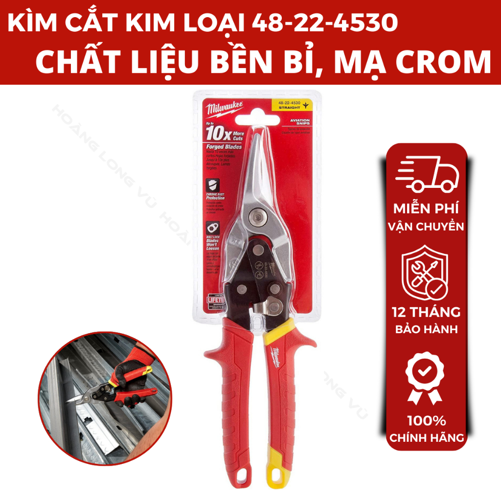 Milwaukee Straight Cutting Metal Cutting Pliers 48-22-4530 - Corrugated ...