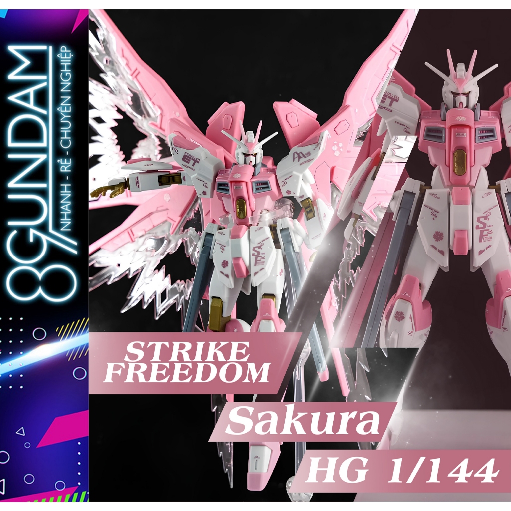 HG CE 201 Strike Freedom Fighter Revive + Wings of Light "Sakura ...