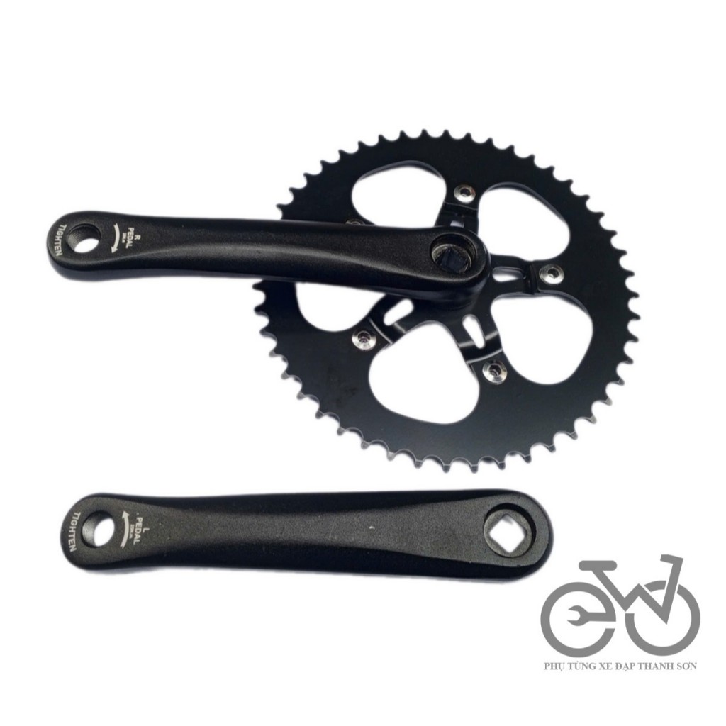 RT 48-tooth 1-stage aluminum crankshaft set, Fixed Gear RT bicycle ...