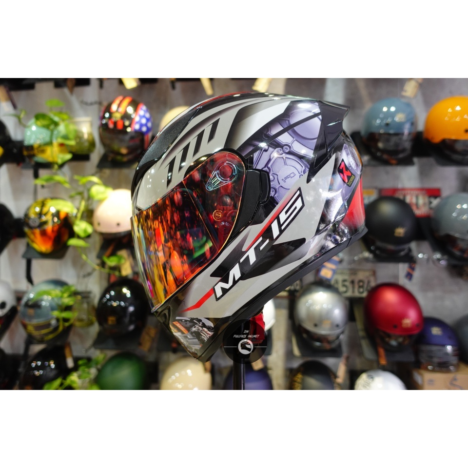 Fullface Royal M138 Yamaha Mt15 Silver Red Helmet | Shopee Malaysia