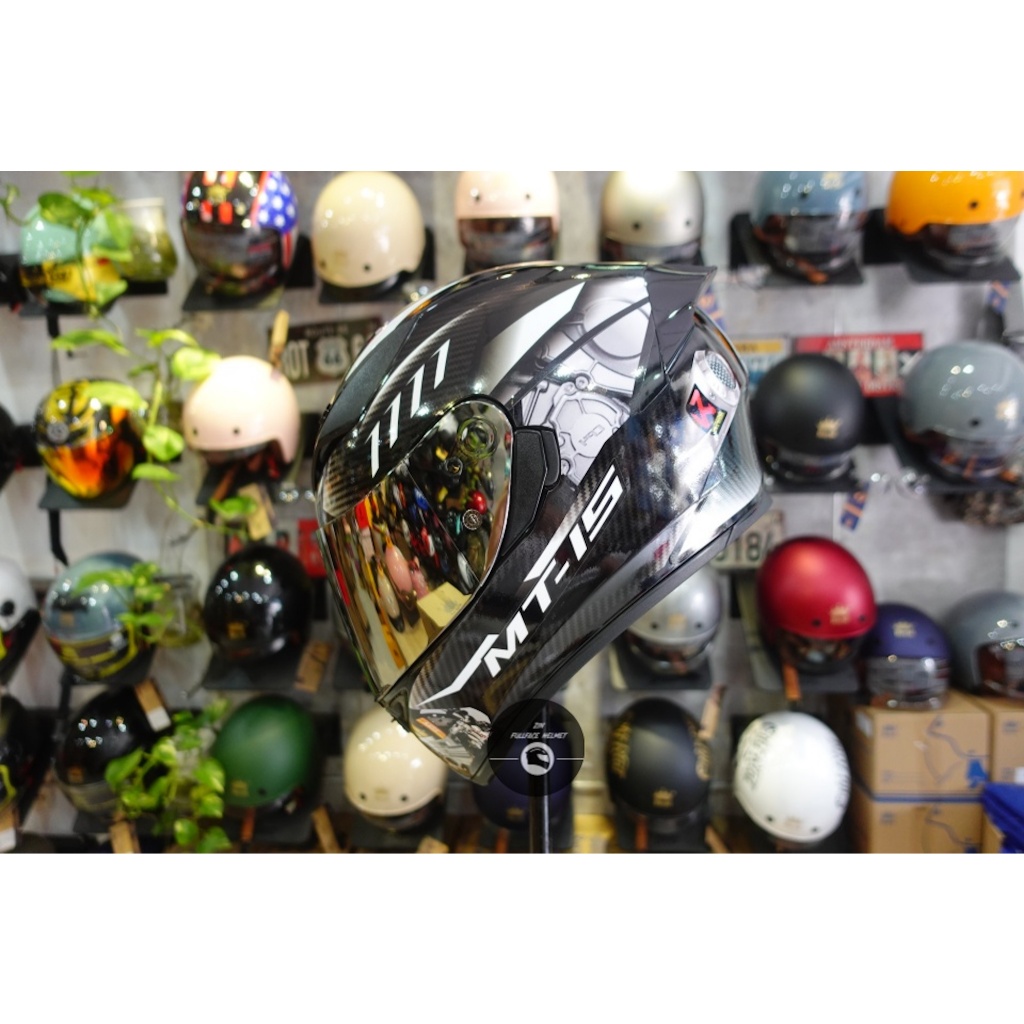 Fullface Royal M138 Yamaha MT15 black carbon Helmet | Shopee Malaysia