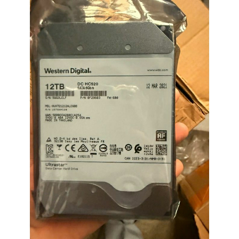 WD Ultrastar DC520 12T HDD | Shopee Malaysia