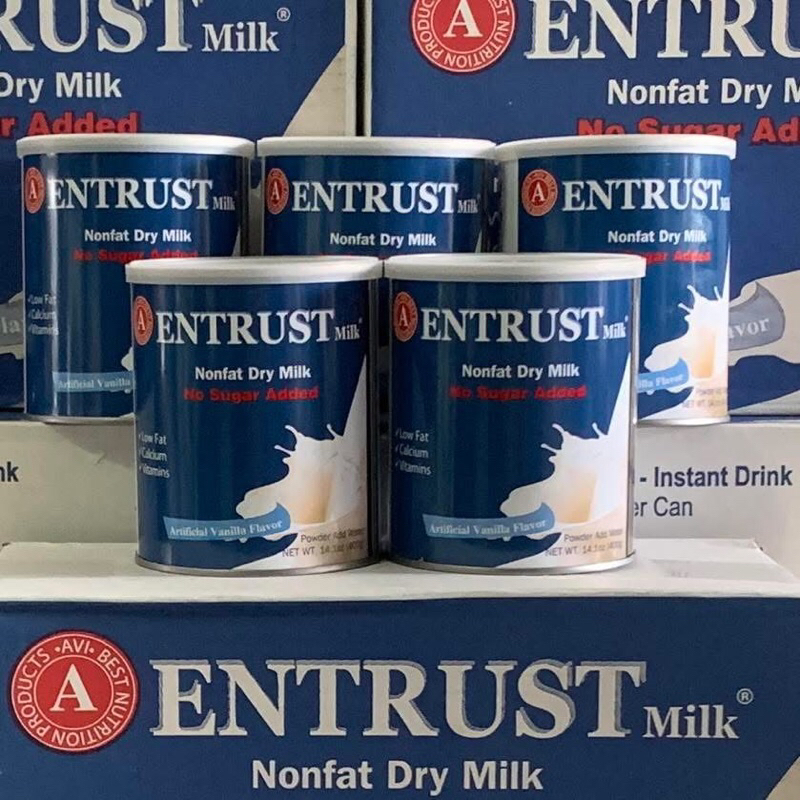 American Entrust No Sugar Unsweetened Milk Powder Box 400g - For people ...