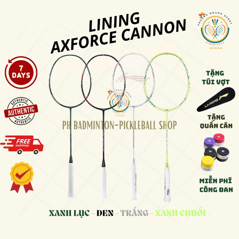[Mesh weaving+free bag-grip] Genuine Lining Axforce Cannon Badminton ...
