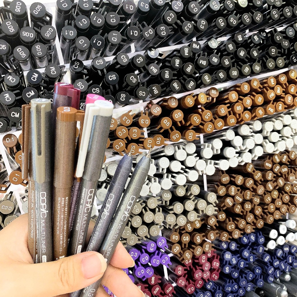 COPIC Line Pen COPIC Multiliner Lavender/Cool Gray/Wine/Olive/Warm Gray ...
