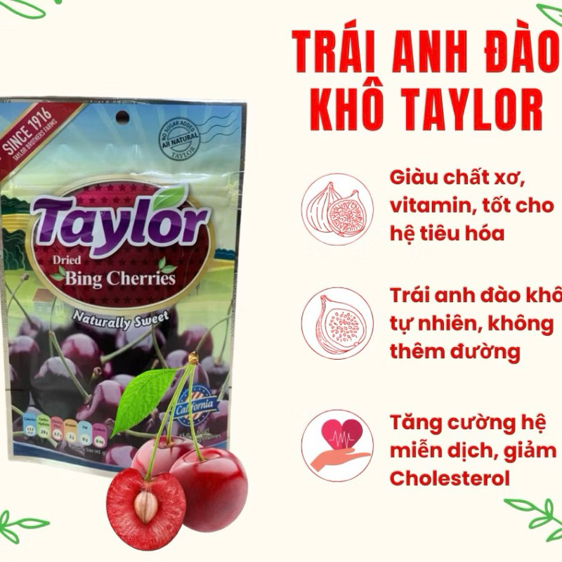 Taylor Natural Dried Cherries - Dried Fruits for Babies Snacks for ...