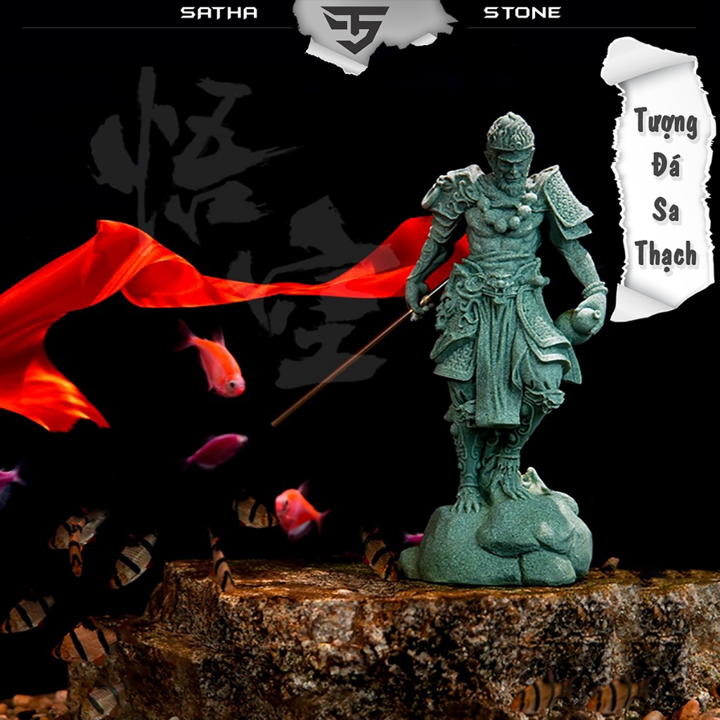 SA Sandstone statue of the heavenly destiny, Sun Wukong 孙悟空 statue ...