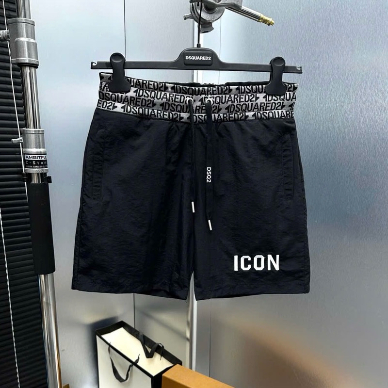 Dsq2 wind-up shorts with woven waistband and logo contrasting the ...