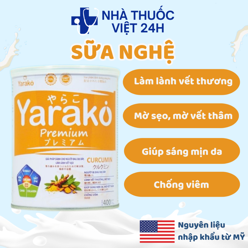 YARAKO PREMIUM CURCUMIN Turmeric Milk Solution for Stomach and Scar ...