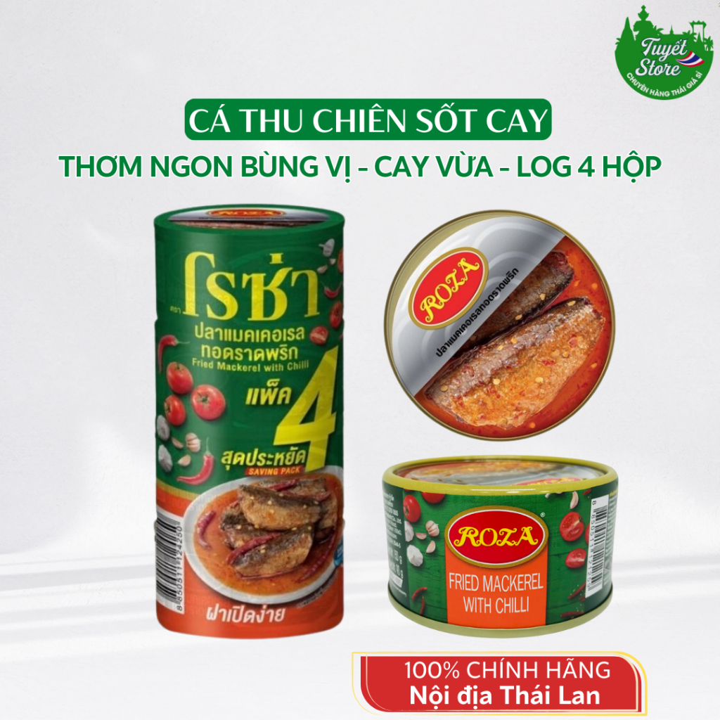 [Load of 4 boxes] Canned fish with super delicious Thai Roza spicy and ...