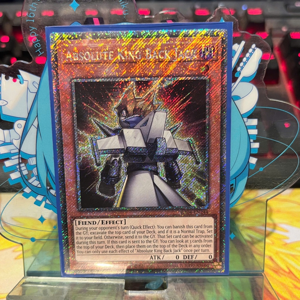 [ Genuine Yugioh Card ] Absolute King Back Jack - RA04-EN244 - Platinum ...