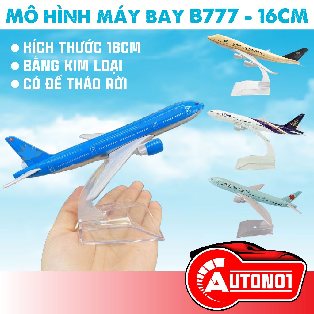 Boeing B777 metal airplane model of many brands with removable base ...