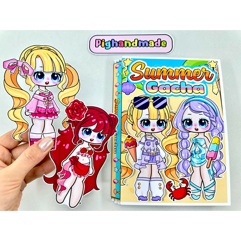 Seaside House peel-and-stick toy - Gacha paper doll | Shopee Malaysia