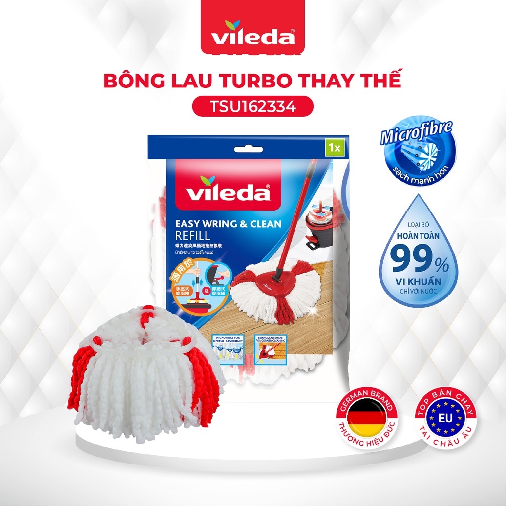 VILEDA Turbo Easy Wring&Clean mop replacement mop - Genuine | Shopee ...
