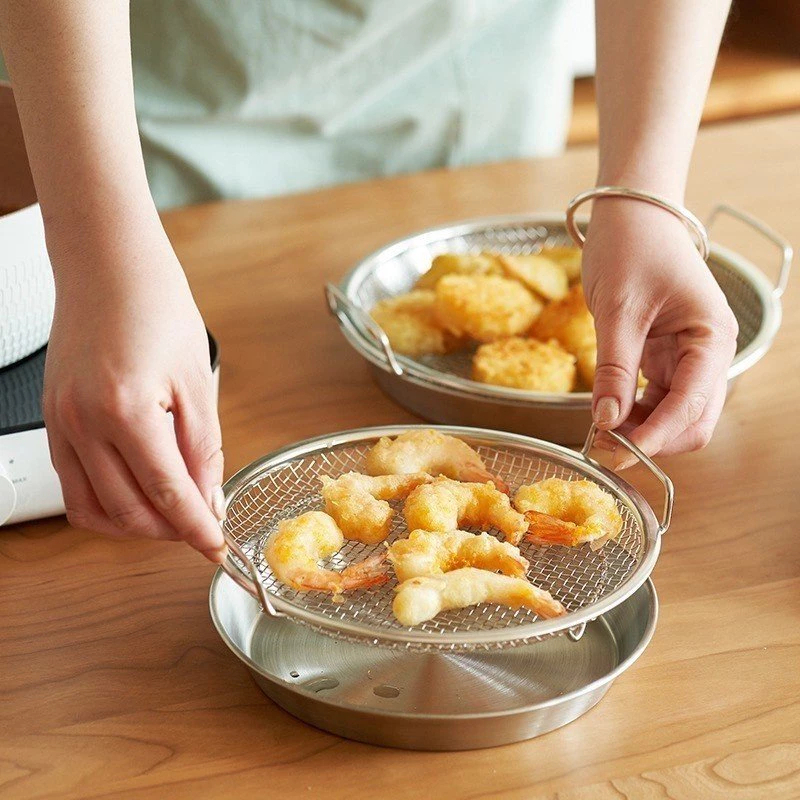 Set of oil drain tray, oil filter tray used in frying and stir-frying ...