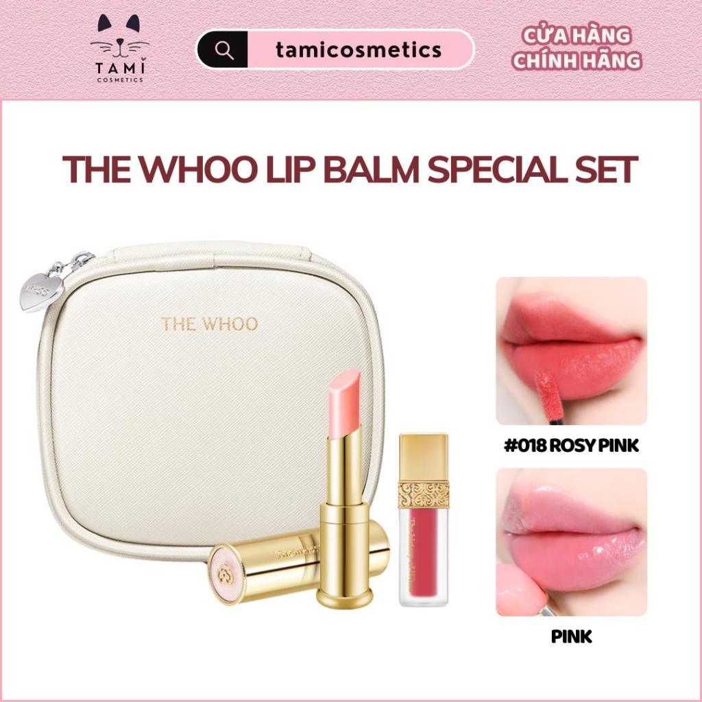 (With Leather Bag) The Whoo Glow Lip Blam Special Lipstick Set | Shopee ...