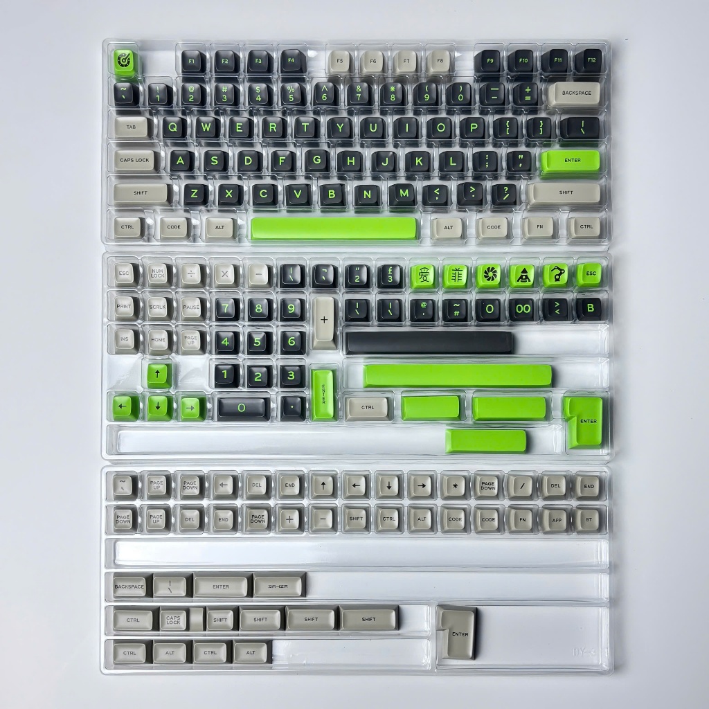 Keycap SA Green Gray profile|173 Mechanical Keyboard Buttons | Green ...
