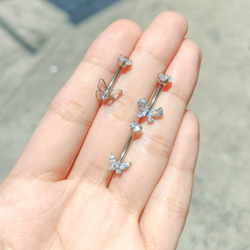 (description) Titanium ASTM F136 Titan butterfly navel piercing ...