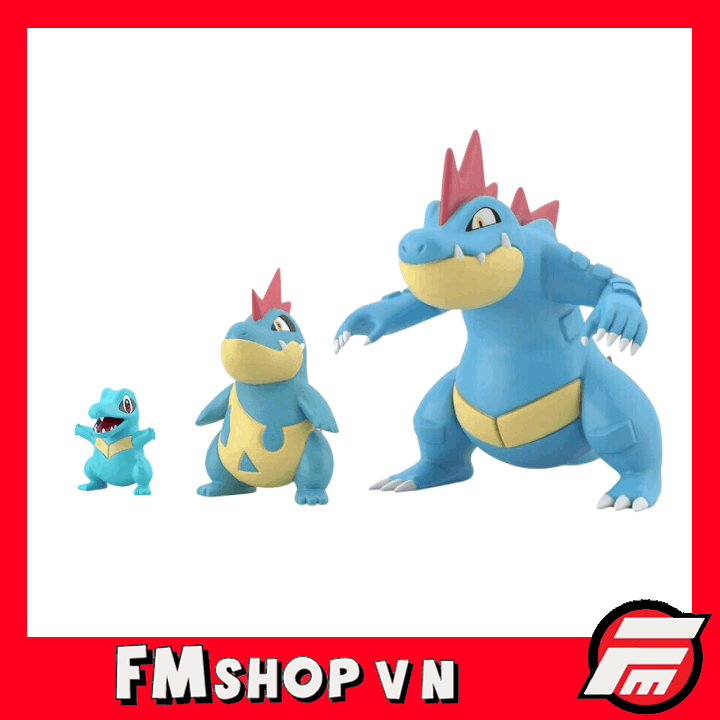 (No Box) Pokemon Scale World Totodile Evolution Set | Shopee Malaysia
