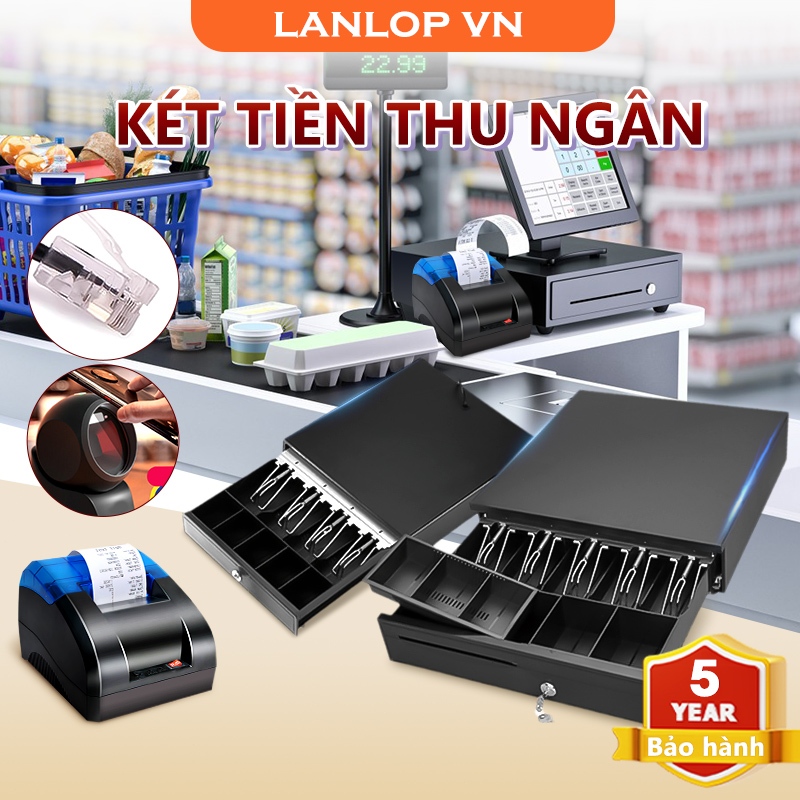 POS Cashier Safe 6-compartment cashier safe Bluetooth receipt printer ...